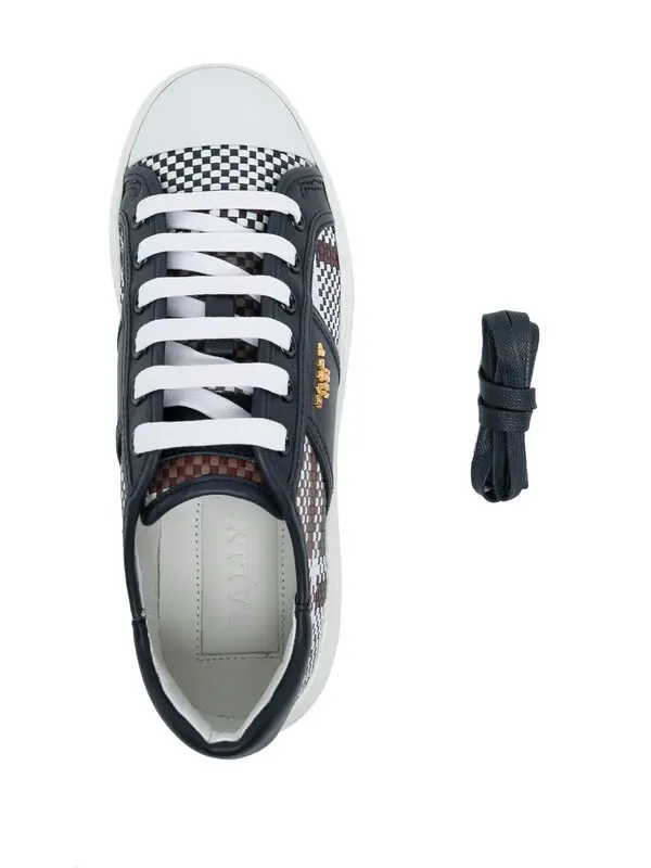 Bally Myller Tartan-check Leather Sneakers