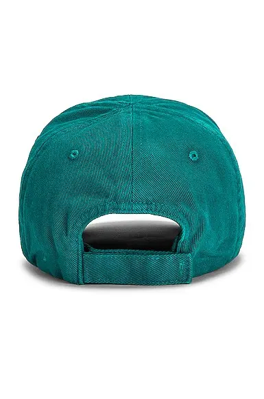 Balenciaga Logo Hat In Teal In Emerald & Black - 44% Off 