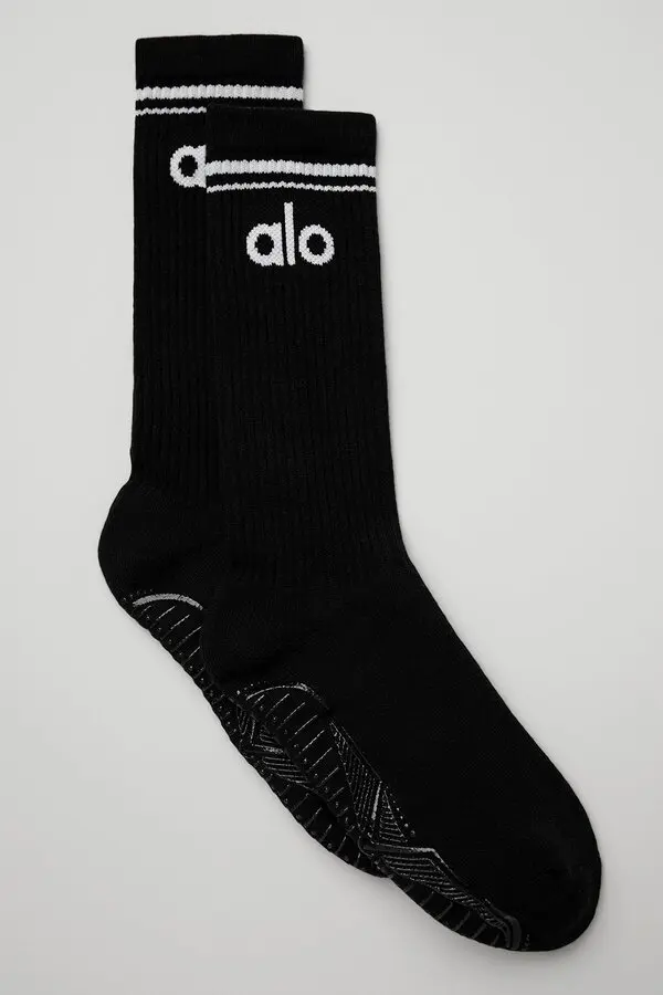 Alo Yoga Throwback Barre Socks - Black/white