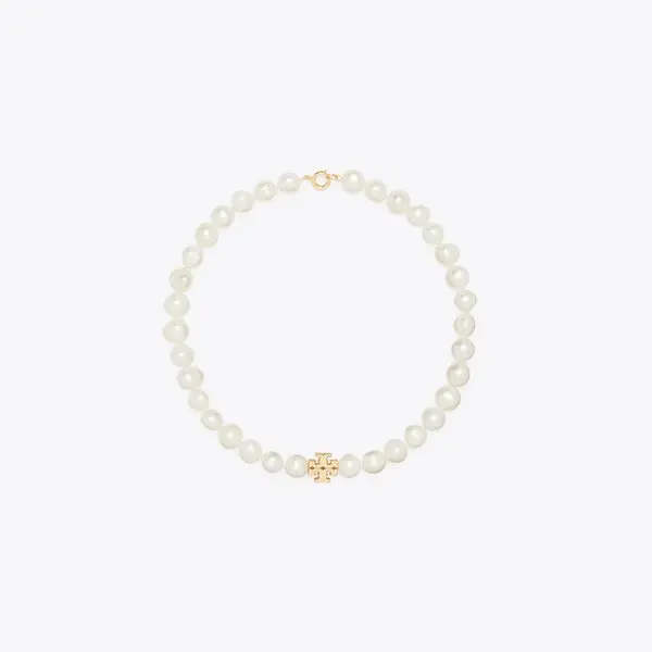 Tory Burch Moondance Pearl Necklace - Tory Gold/cream