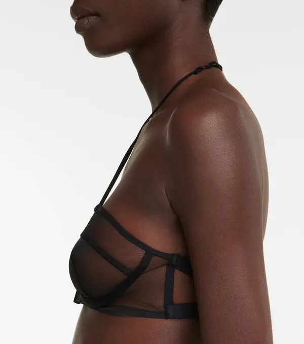 NENSI DOJAKA Mesh Halterneck Bra