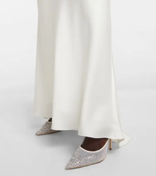 JIMMY CHOO Love 100 Crystal-embellished Pumps - White