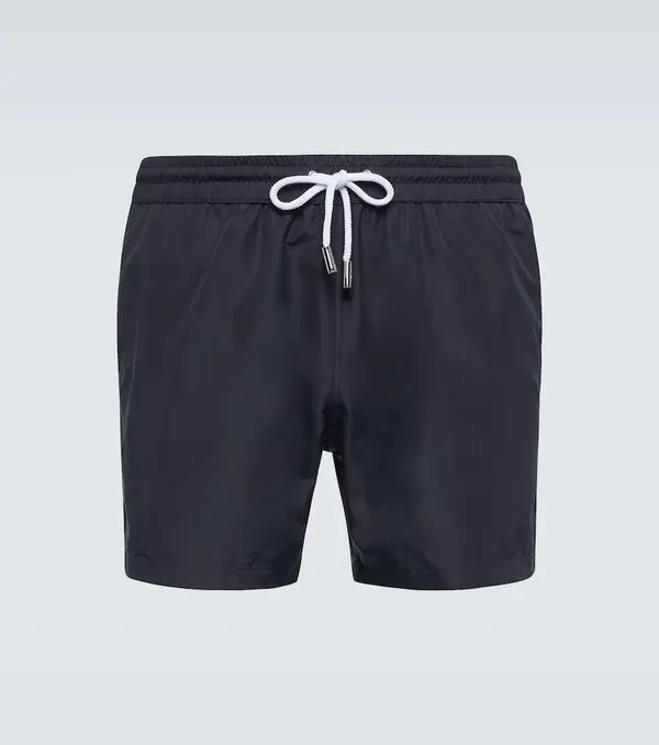 Thom Sweeney Drawstring Swim Trunks - Blue