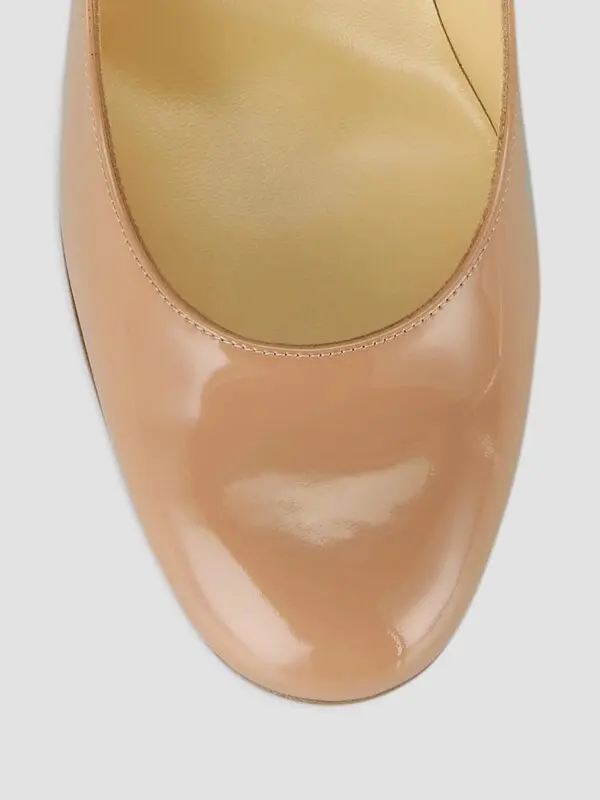 CHRISTIAN LOUBOUTIN Miss Sab 85mm Patent Leather Pumps - Beige