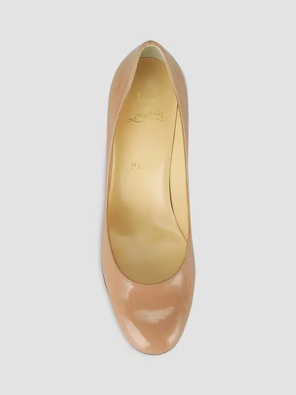 CHRISTIAN LOUBOUTIN Miss Sab 85mm Patent Leather Pumps - Beige