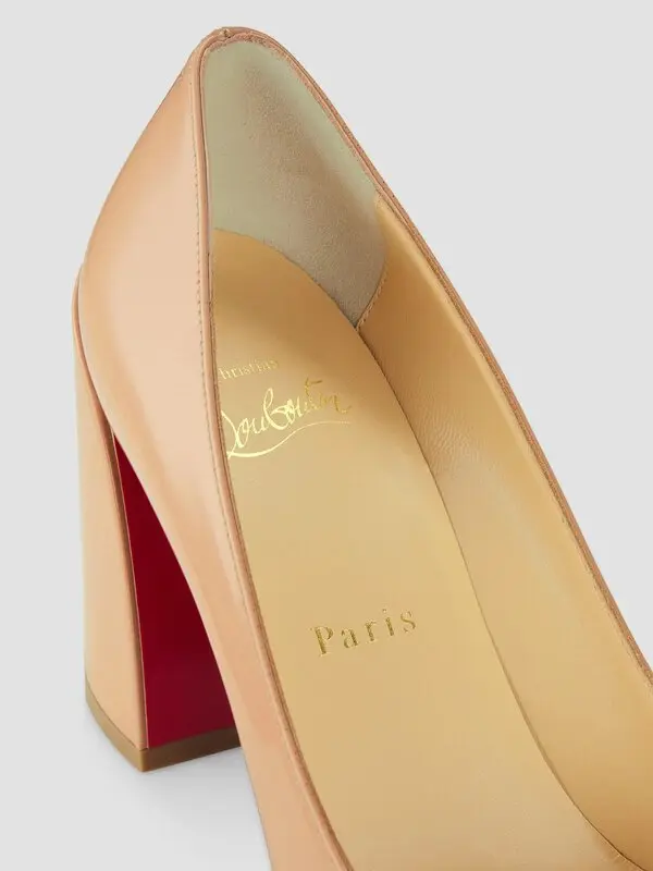 CHRISTIAN LOUBOUTIN Miss Sab 85mm Patent Leather Pumps - Beige
