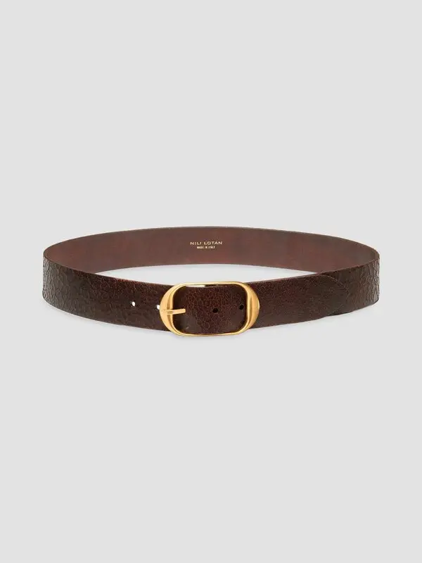 NILI LOTAN Nili Leather Belt - Brown