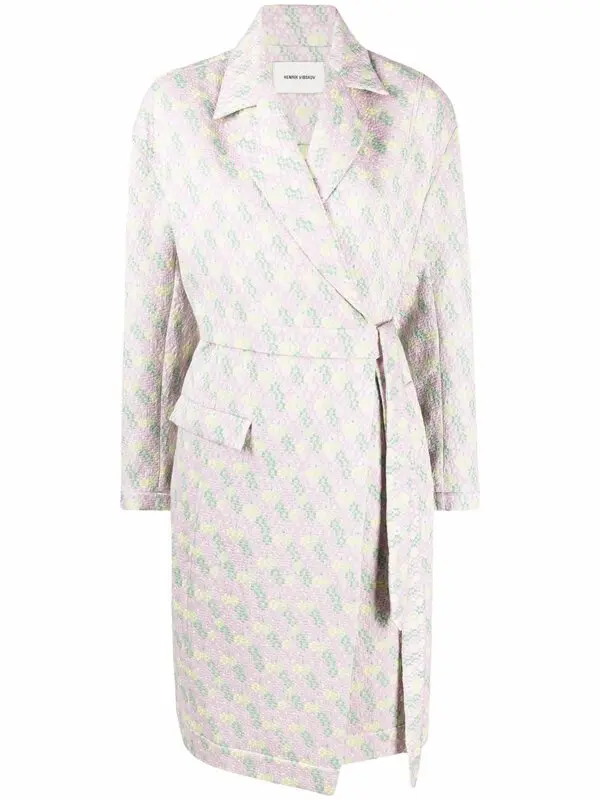 Henrik Vibskov Floral Print Wrap Coat