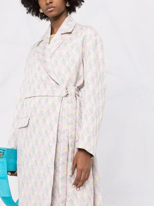 Henrik Vibskov Floral Print Wrap Coat