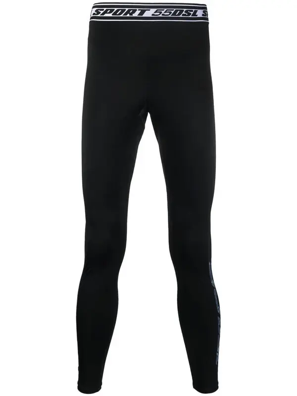 DIESEL® Logo-waistband Detail Leggings