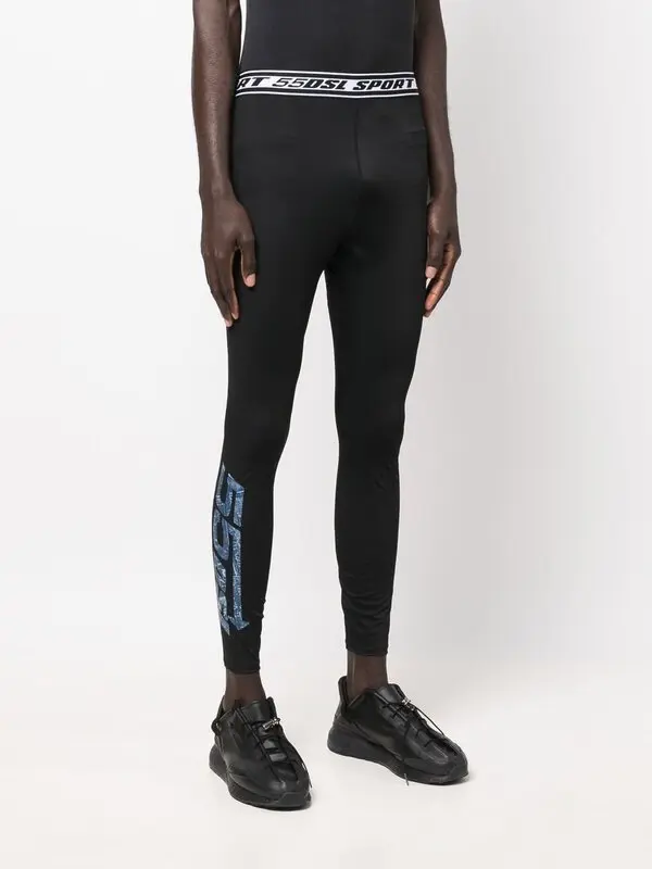 DIESEL® Logo-waistband Detail Leggings