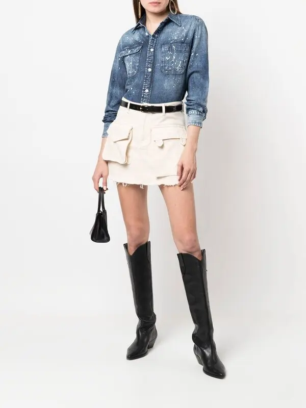 Ralph Lauren Paint-splatter Denim Shirt