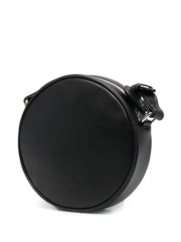 COURREGES Logo-embossed Rounded Crossbody Bag - Black