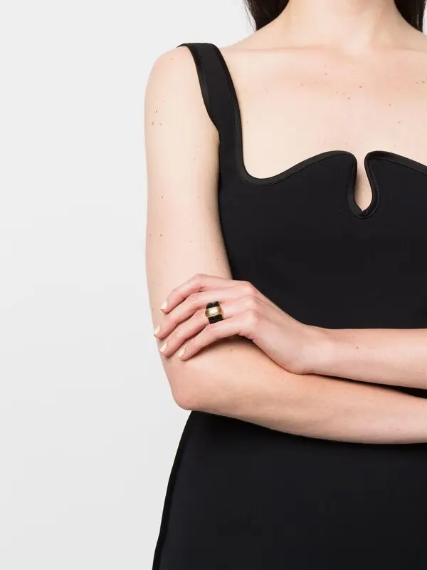 AURÉLIE BIDERMANN Katt Double-layer Ring - Black