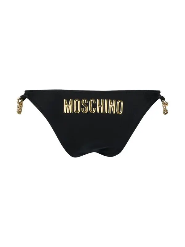 Moschino Logo-print Chain-trim Bikini Briefs