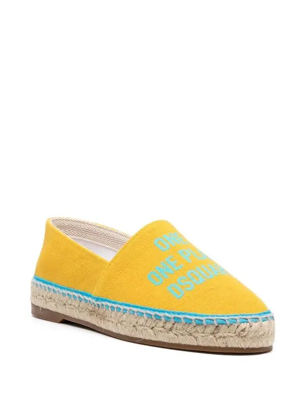 Dsquared2 Logo-print Espadrilles - Yellow
