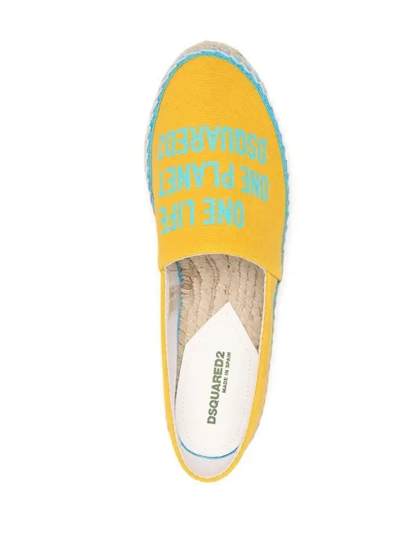 Dsquared2 Logo-print Espadrilles - Yellow