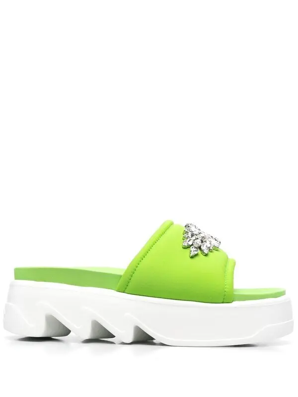 LE SILLA Crystal-embellished Platform Sandals
