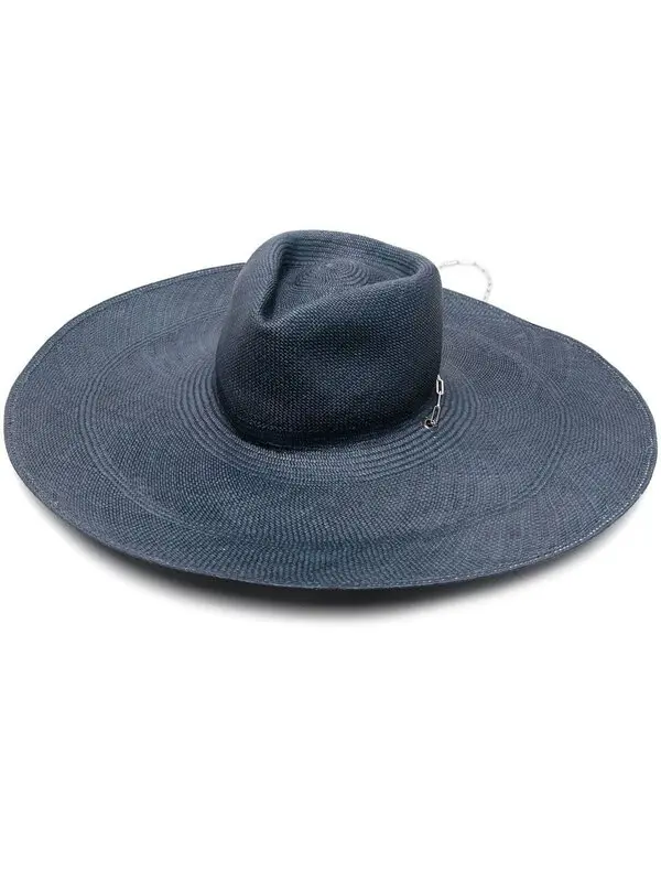 VAN PALMA Wide Brim Sun Hat - Blue