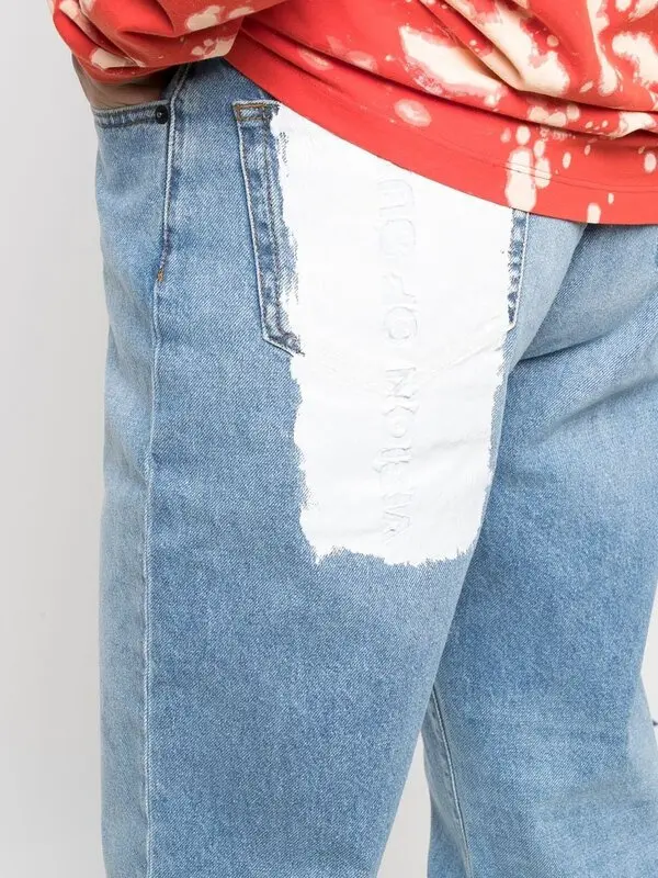 VISION OF SUPER Patch-detail Slim-cut Jeans