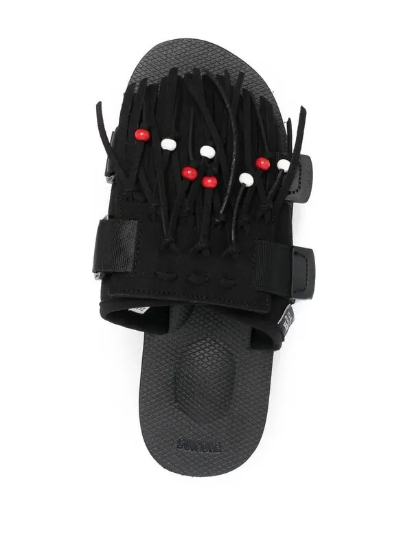 Buy Suicoke Hoto-scab Fringed Sandals - Black At 24% Off  display picture 3