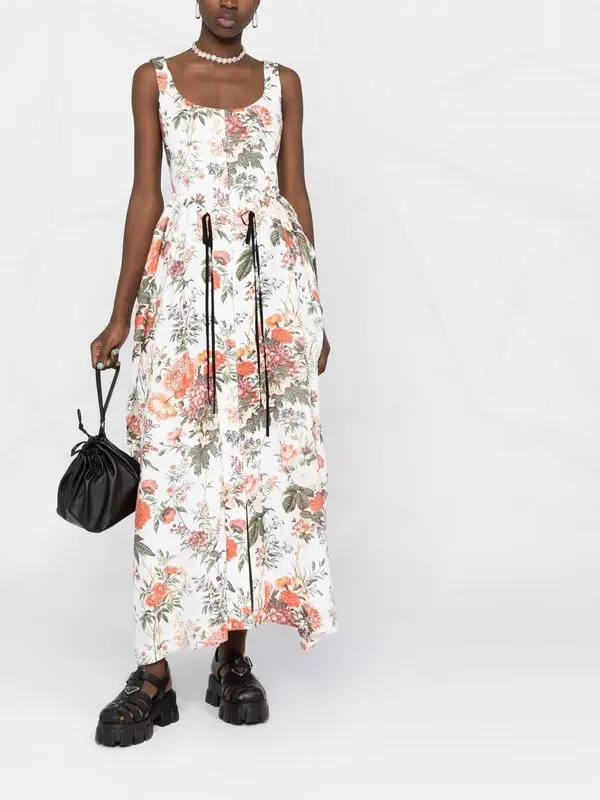 Erdem Floral Print Maxi Dress
