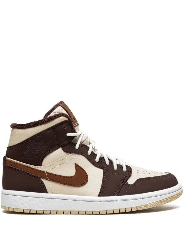 JORDAN Air 1 Mid Se Basalt Fleece Sneakers - Brown