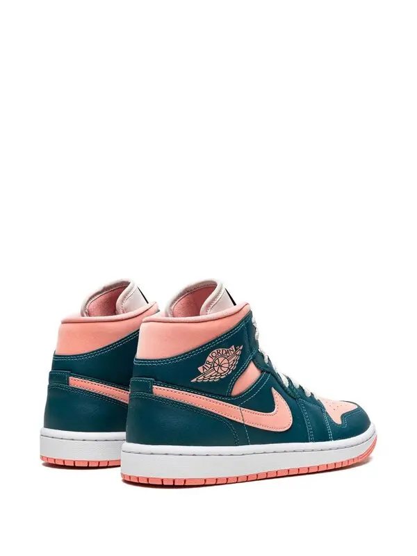 JORDAN Air 1 Mid Dark Teal Sneakers - Green