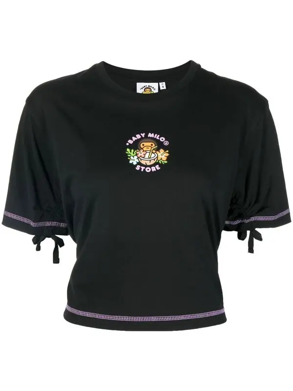A BATHING APE Baby Milo® Store Logo-print T-shirt - Black
