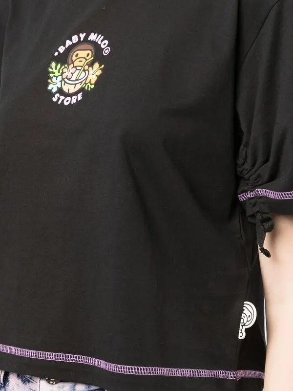 A BATHING APE Baby Milo® Store Logo-print T-shirt - Black