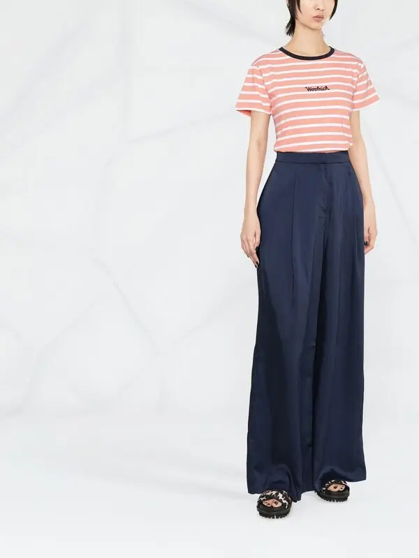 Woolrich Logo-embroidered Striped T-shirt