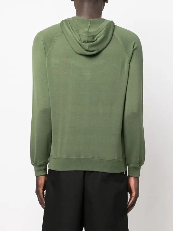 Malo Logo-print Hooded Sweatshirt - Green