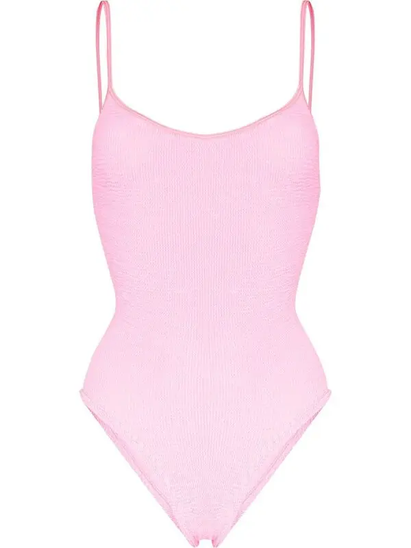 Hunza G Pamela Crinkle Swimsuit - Pink