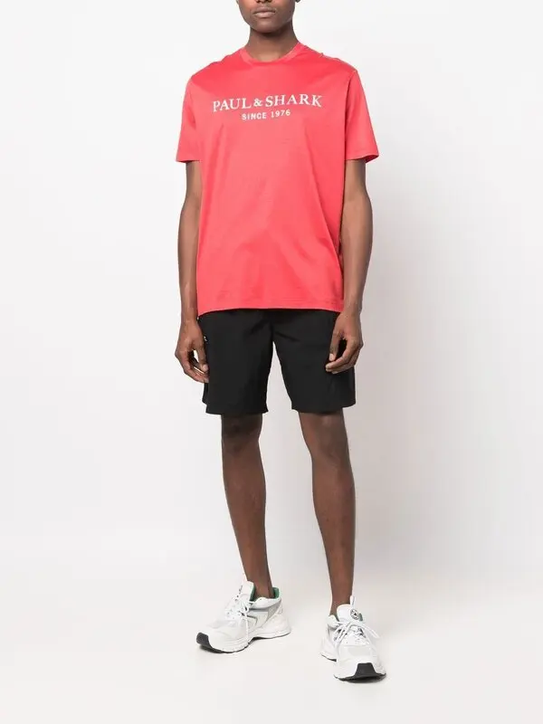 Paul & Shark Logo-print Organic Cotton T-shirt - Red