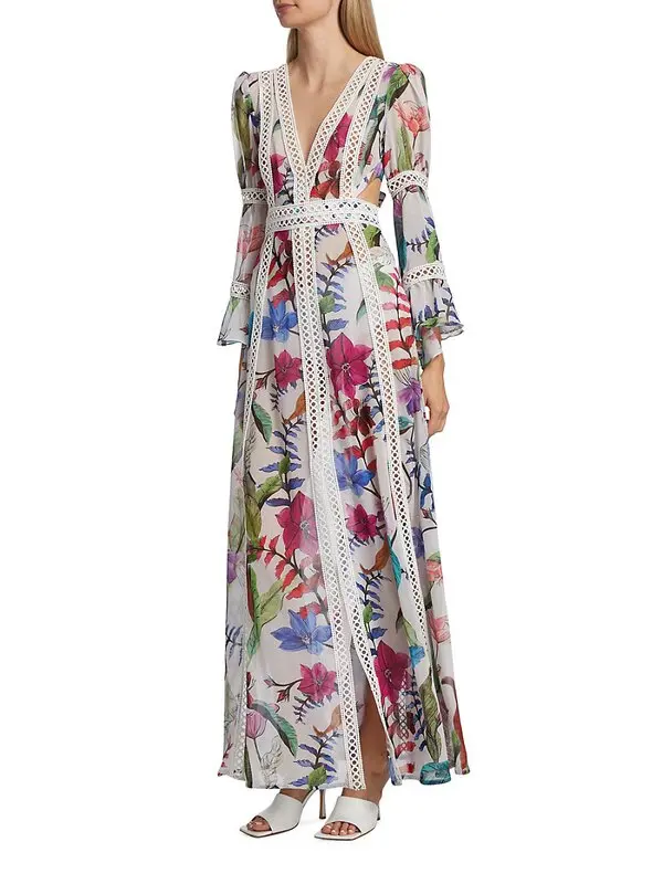 Patbo Zamia Lace Trim Maxi Dress In White - 70% Off | Editorialist
