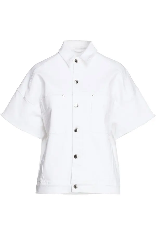 IRO PARIS Lelyah Frayed Denim Shirt - White