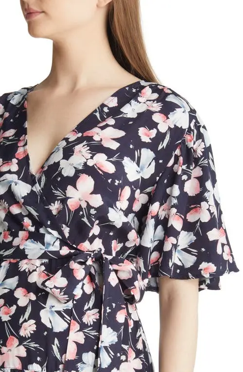 ANGEL MATERNITY Floral Faux Wrap Maxi Dress