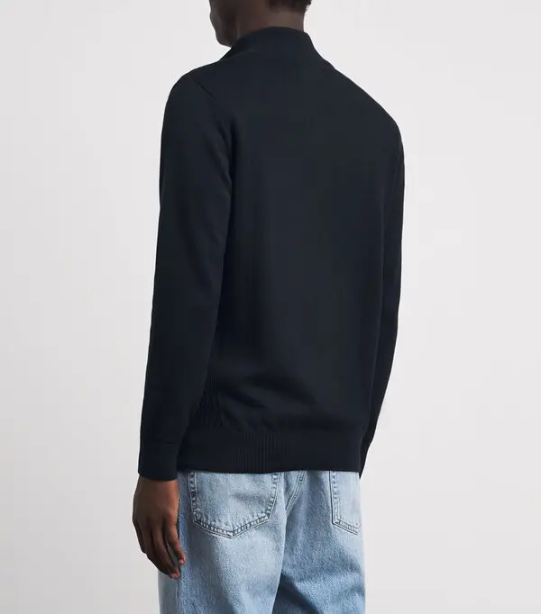 Barbour Cotton Half-zip Sweater - Navy