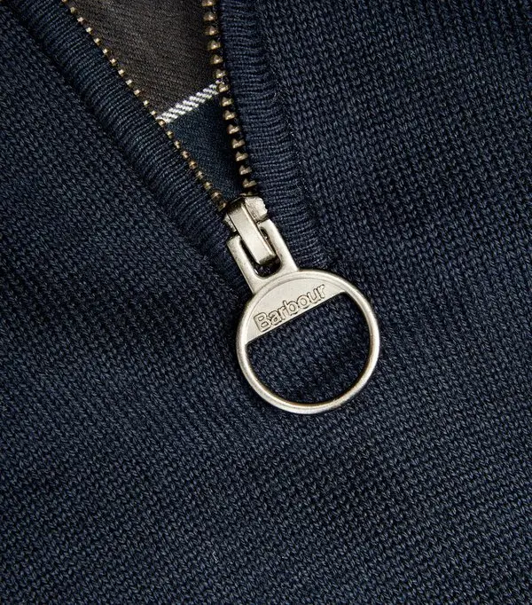 Barbour Cotton Half-zip Sweater - Navy