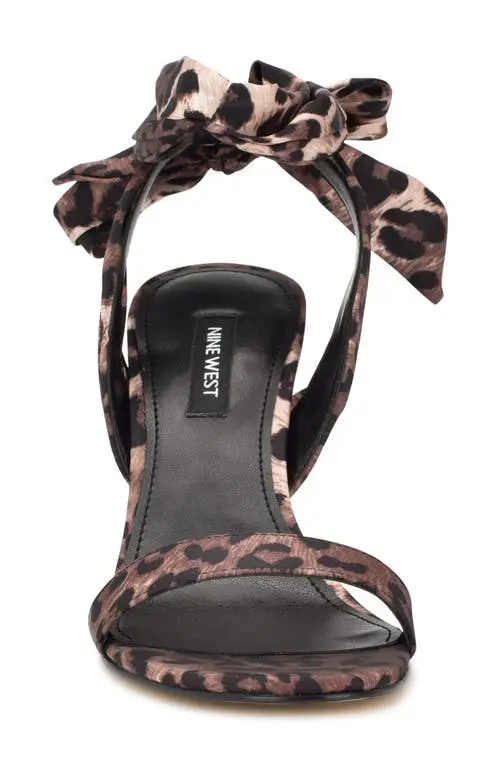 Nine West Kelsie Ankle-tie Sandal - Medium Brown
