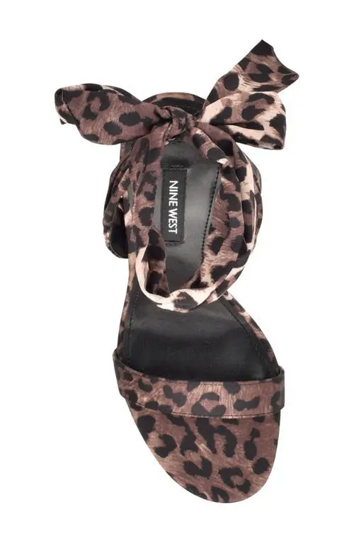Nine West Kelsie Ankle-tie Sandal - Medium Brown