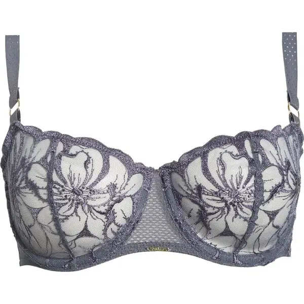 Chantelle Fleurs Demi Bra - Fancy Grey
