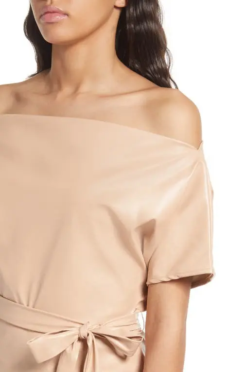 Bebe Dolman Sleeve Faux Leather Dress