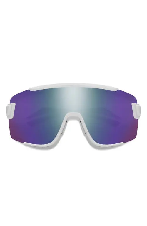 SMITH Wildcat Shield Sunglasses - White / Violet Mirror