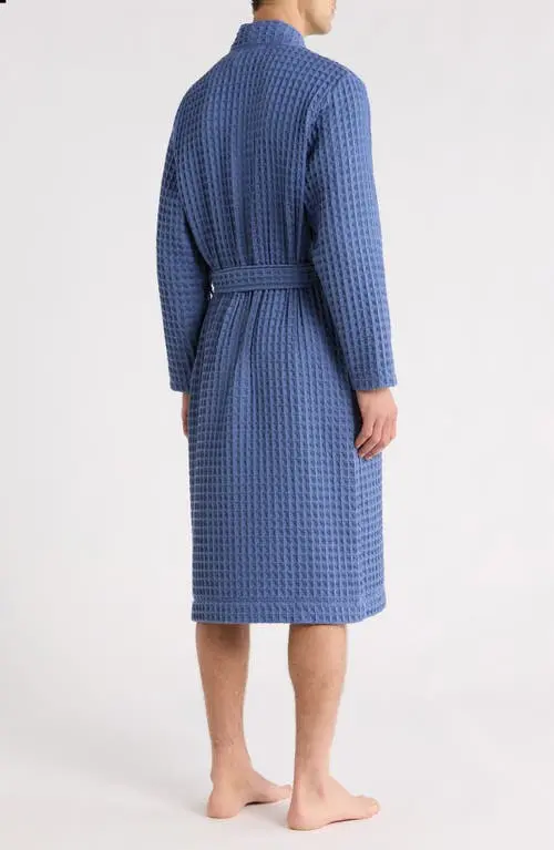Nordstrom Modern Waffle Robe - Blue Bijou