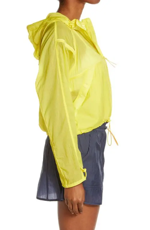 Outdoor Voices Hooded Half Zip Windbreaker - Limoncello