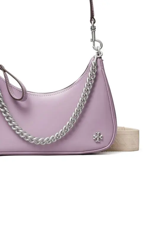 Tory Burch 151 Mercer Small Leather Crescent Bag