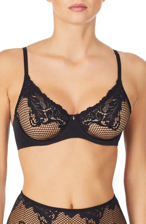Le Mystère Lace Allure Unlined Underwire Bra - Black