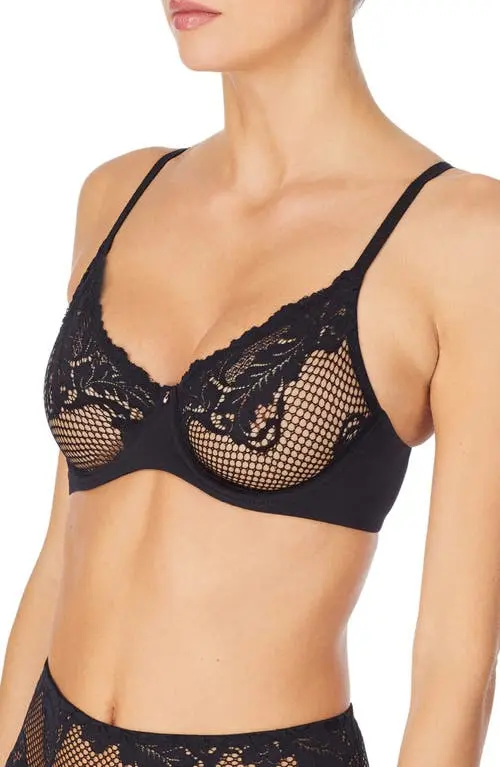 Le Mystère Lace Allure Unlined Underwire Bra - Black