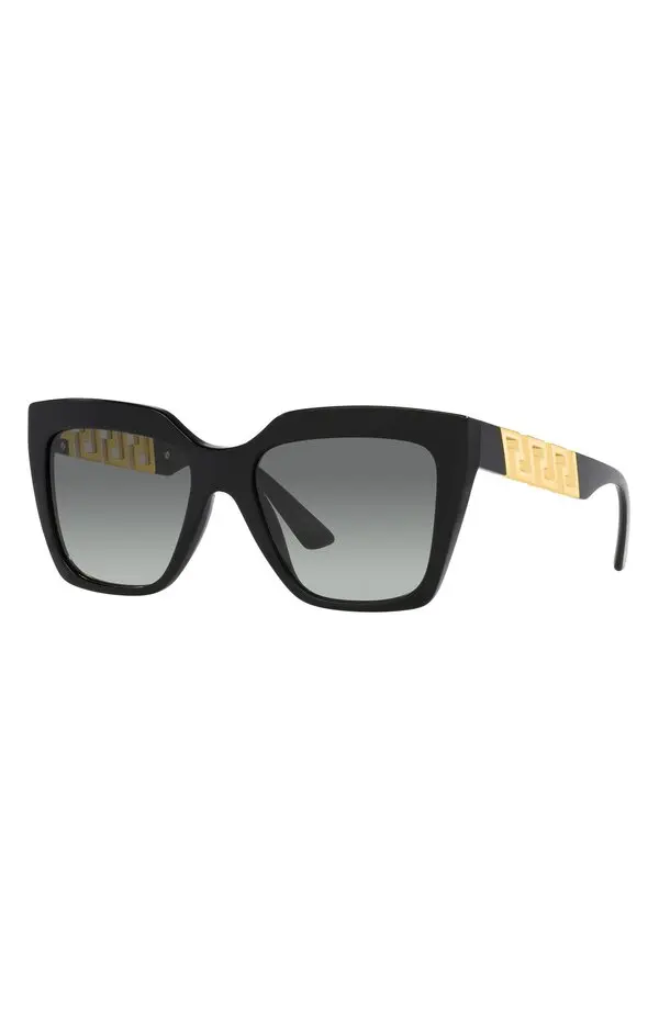 Versace 56mm Square Frame Sunglasses - Black